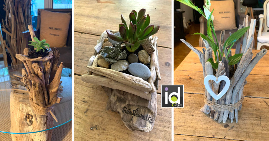 Una fioriera fai da te con legnetti di mare! 9 idee da copiare